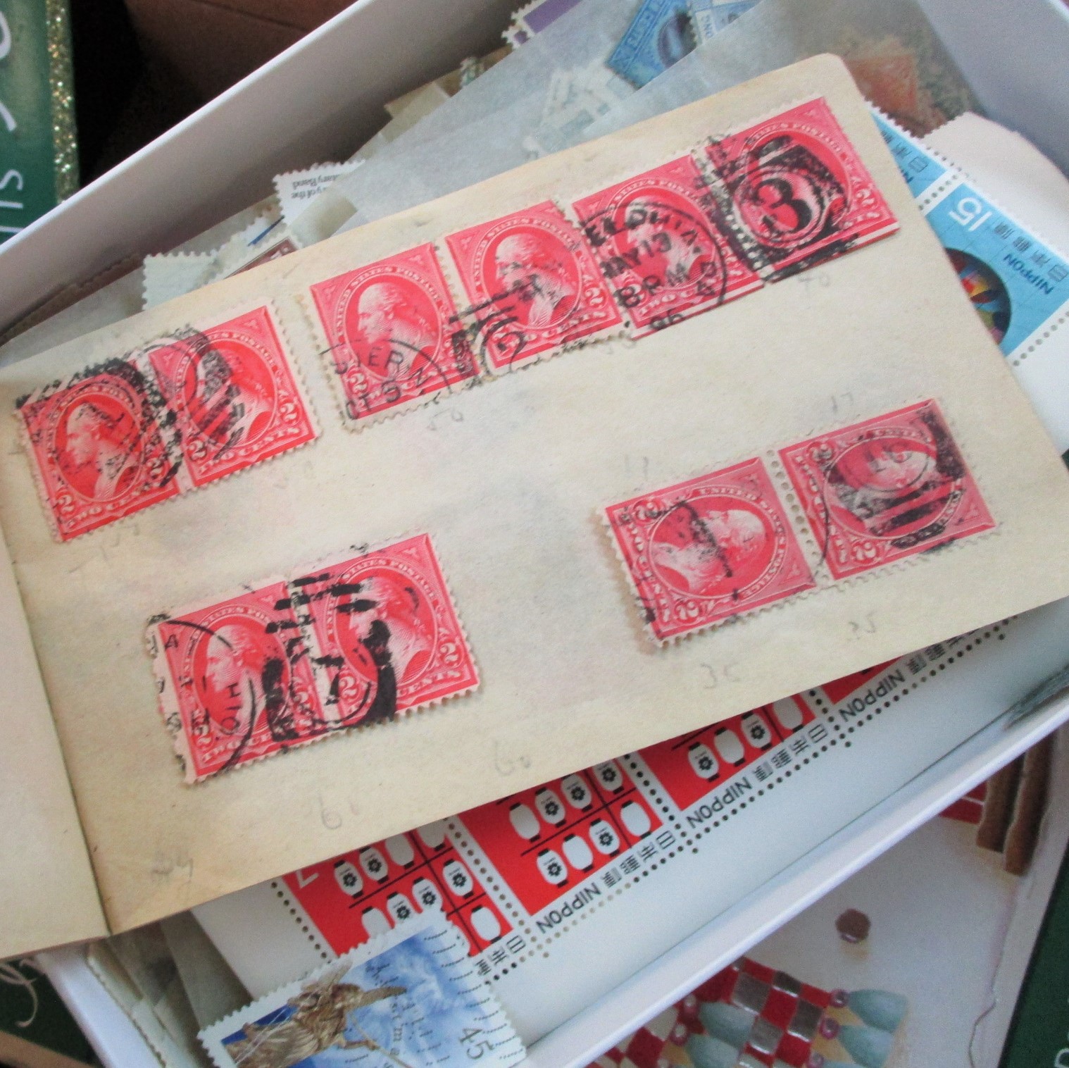 Lot Detail - Large Box #1 with Seals, Stamps, Post Cards (Est $150-200)